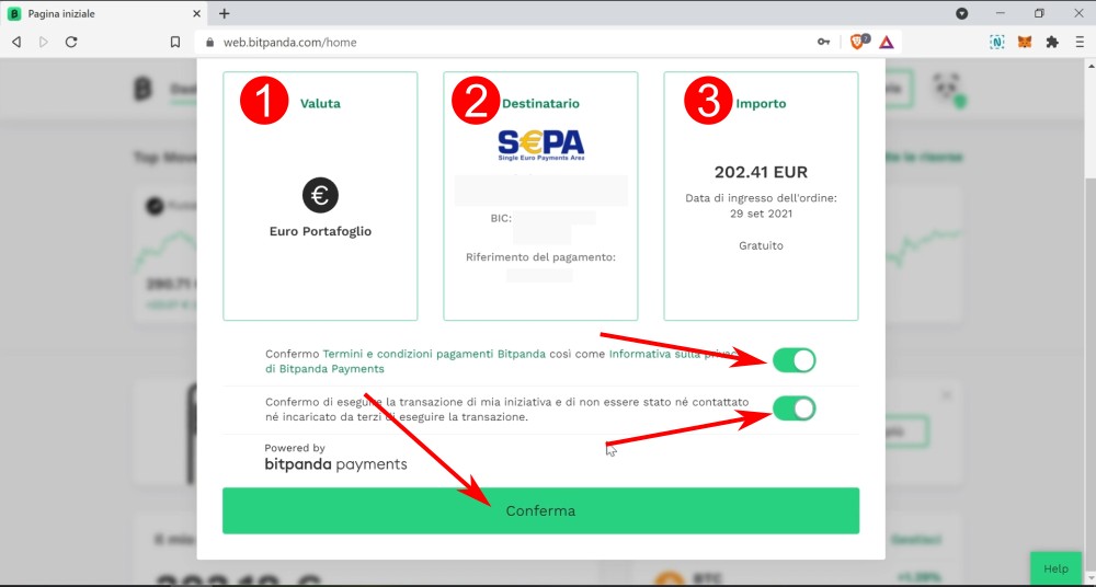 Come prelevare da Bitpanda con bonifico bancario | Nova Sera