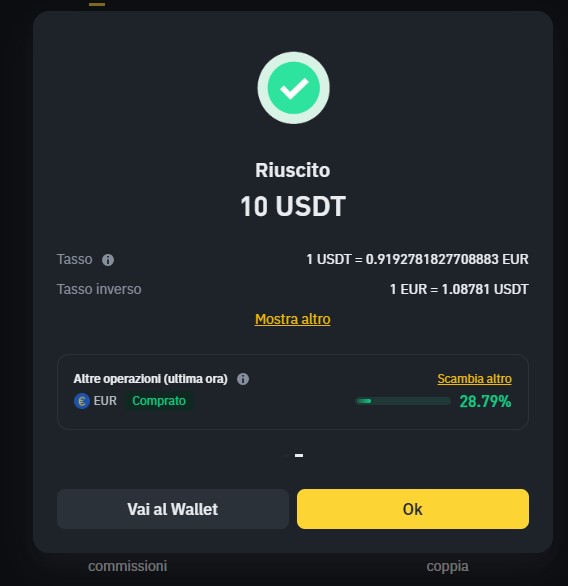 Come convertire USDT in Euro su Binance | Nova Sera